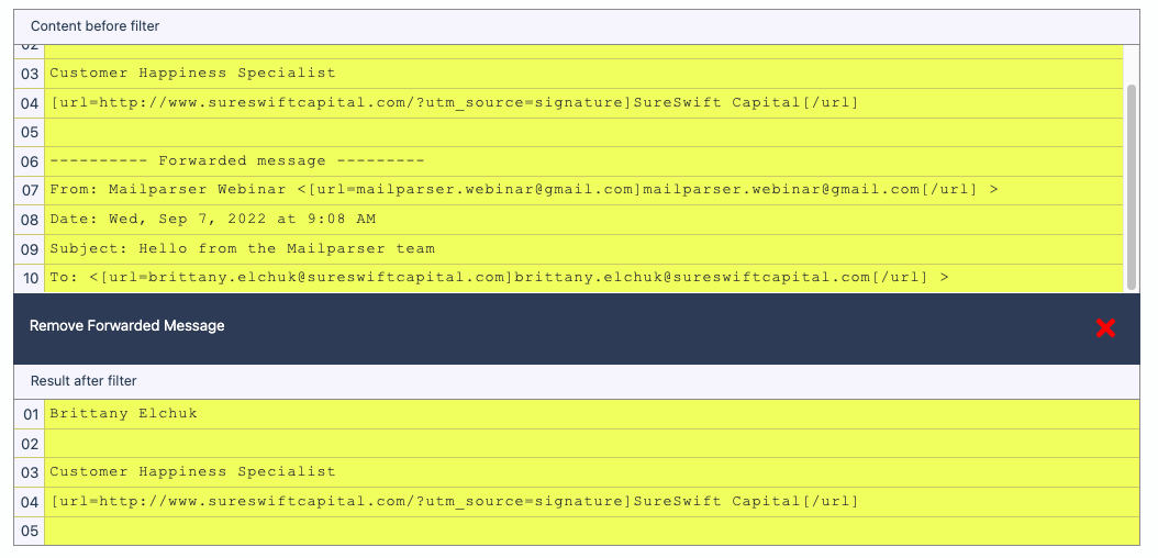 How to remove forwarded messages from emails – Mailparser